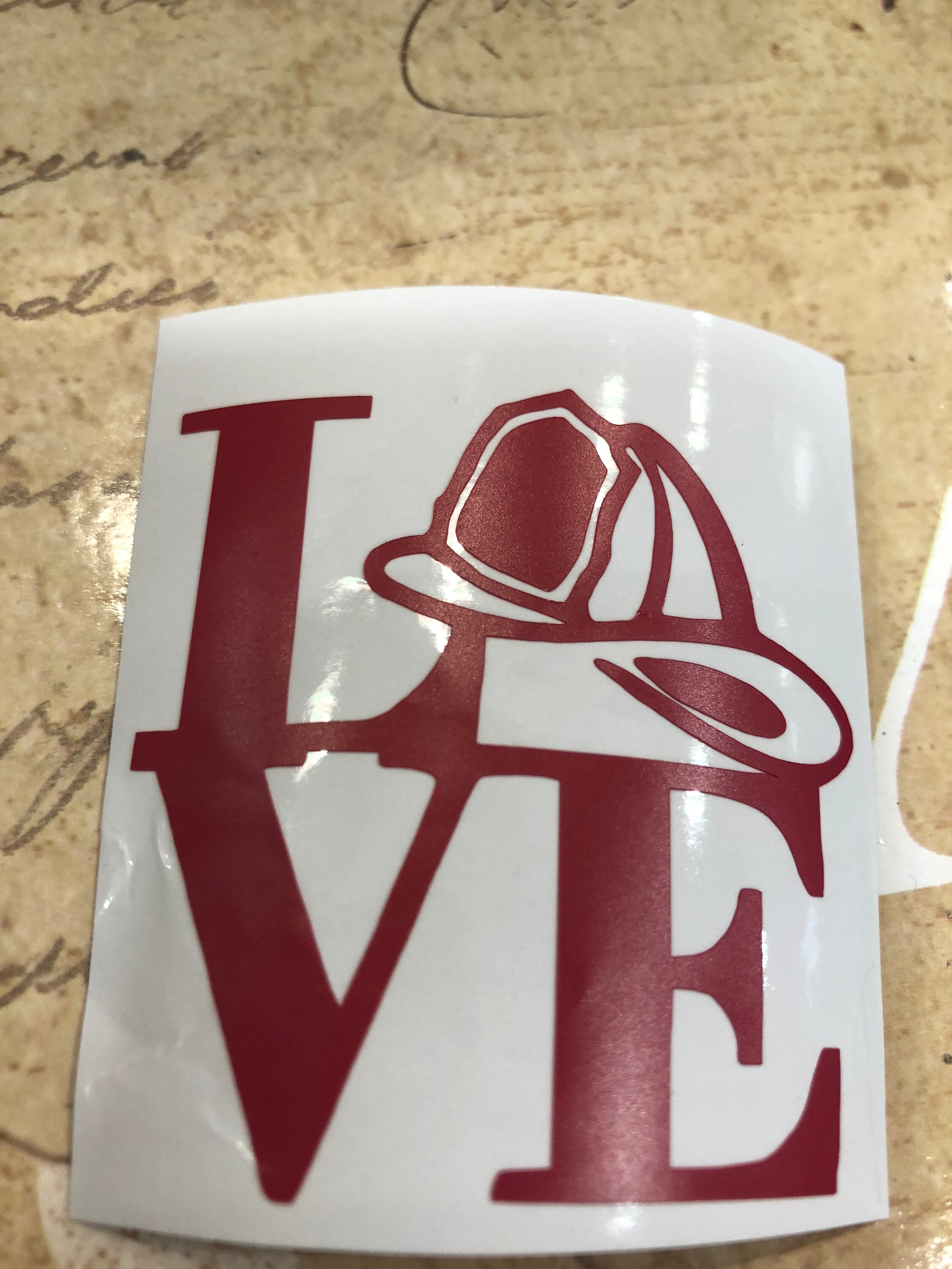 Firefighter Decal Fire Hat Decal Monogram Car Decal Laptop | Etsy