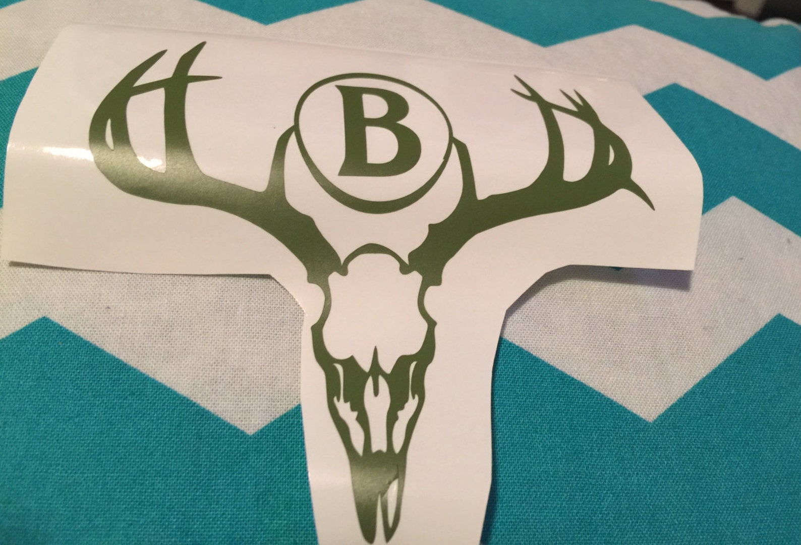 Antler Decal, Name Decal, Personalized, Monogram, Car Decal, Laptop ...
