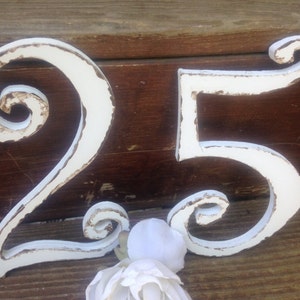 Shabby Chic Wall Decor, Shabby Chic Numbers, Number Decor - Etsy