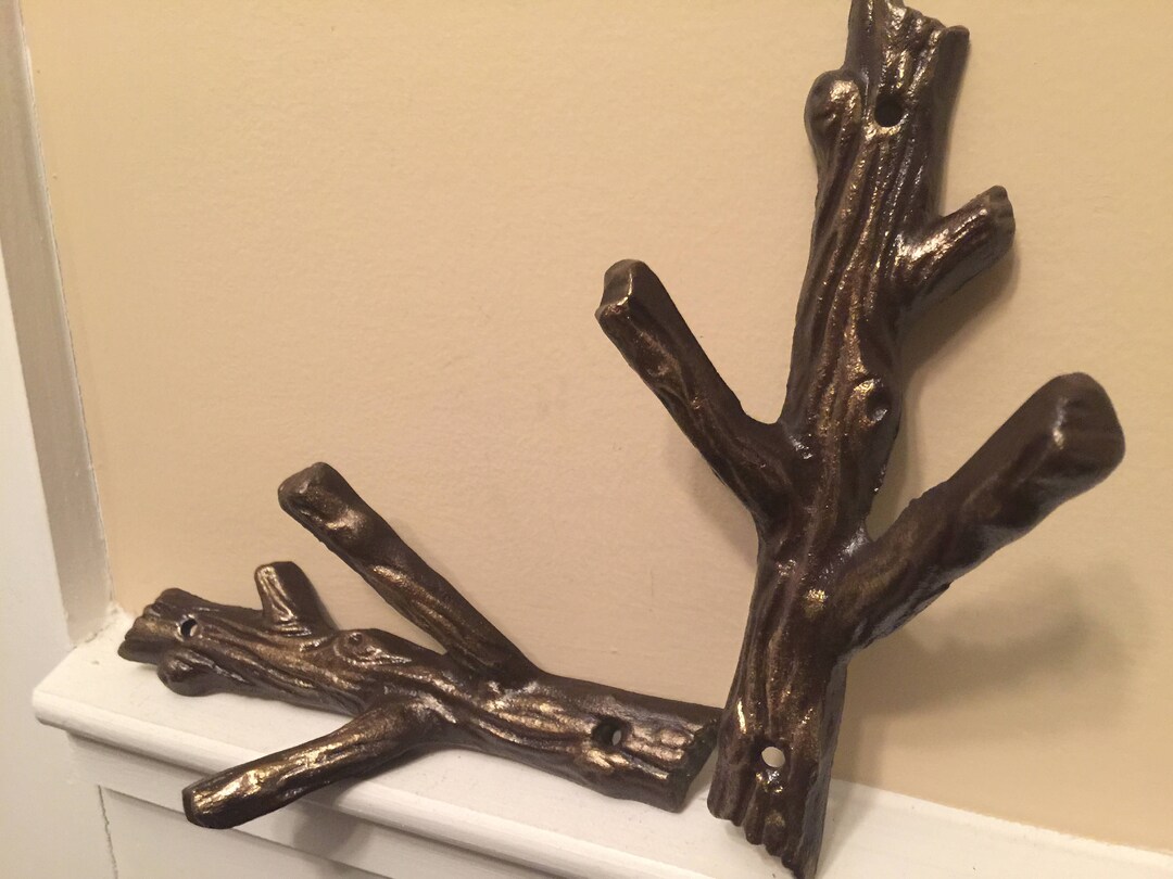 Branch Wall Hook/ Tree Branch Cast Iron Hook/ Wall Hook/ Wall Decor ...