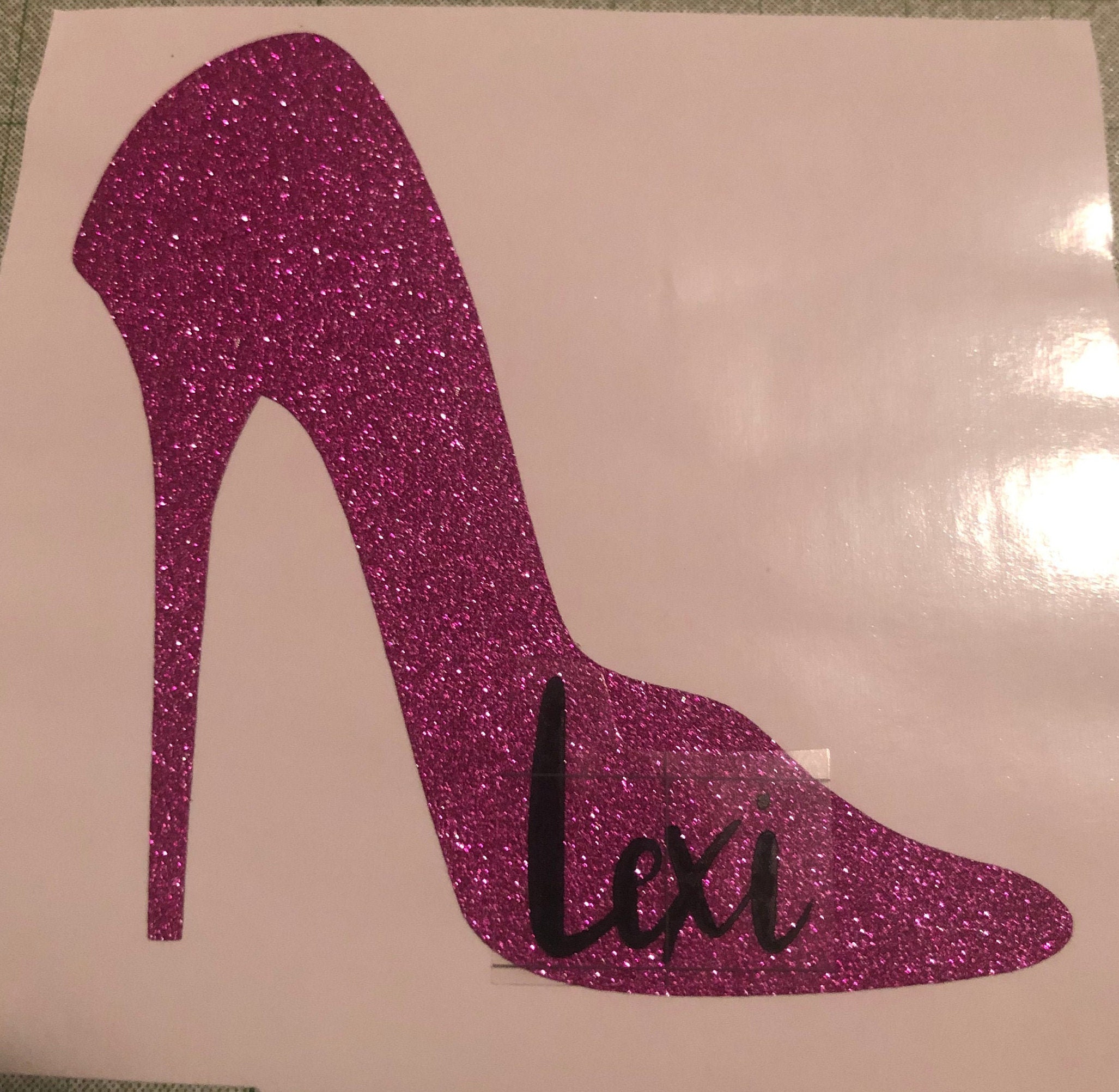 High Heels Decal, Pink Pumps, Hot Pink Decal, Monogram, Car Decal ...
