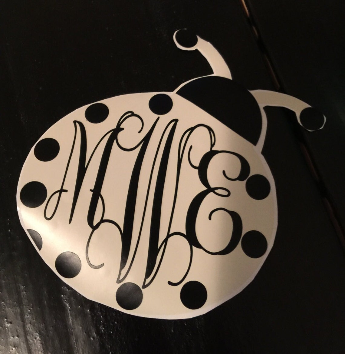 Ladybug Decal Ladybug Vinyl Monogram Car Decal Laptop - Etsy