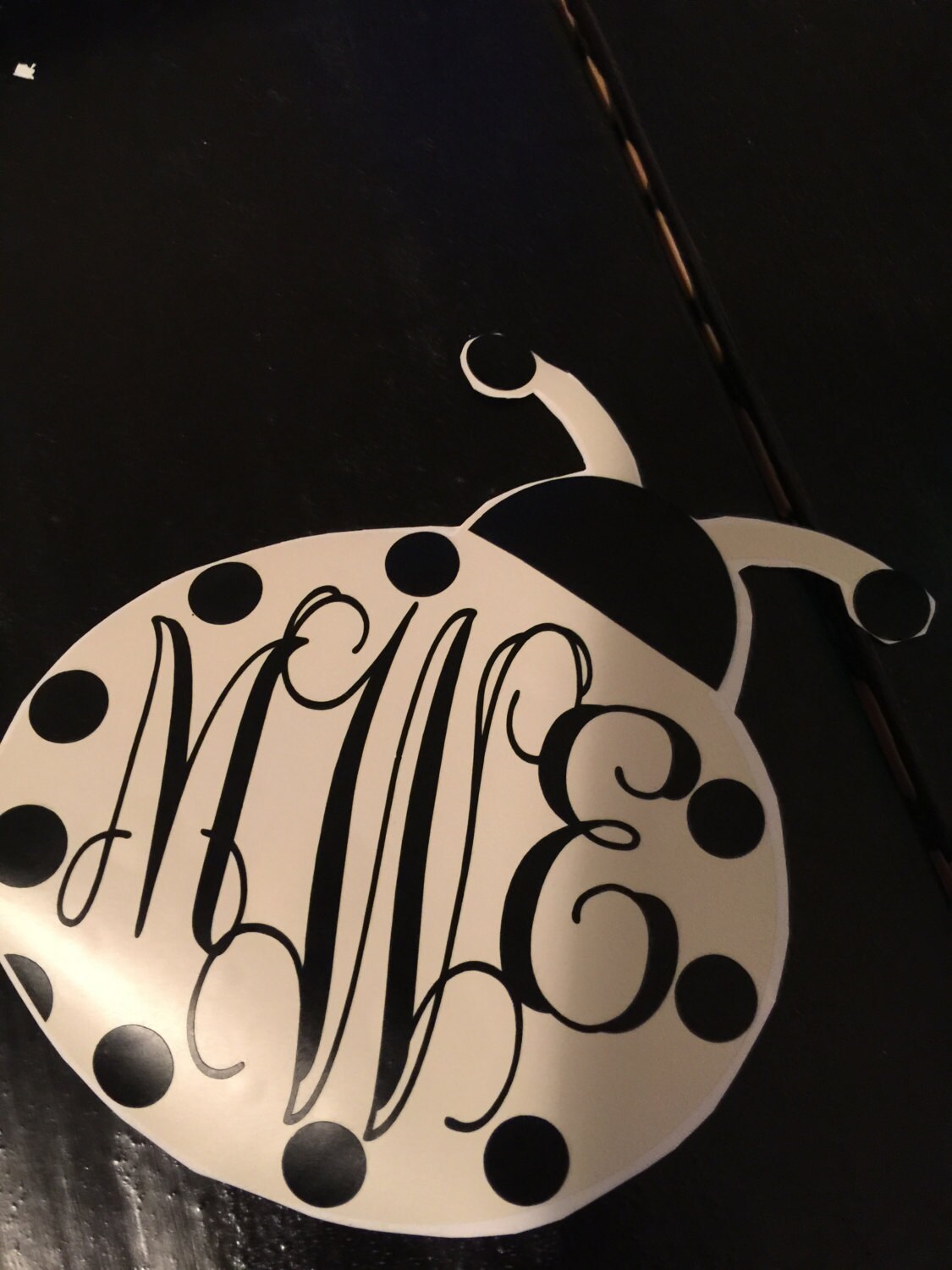 Ladybug Decal Ladybug Vinyl Monogram Car Decal Laptop - Etsy