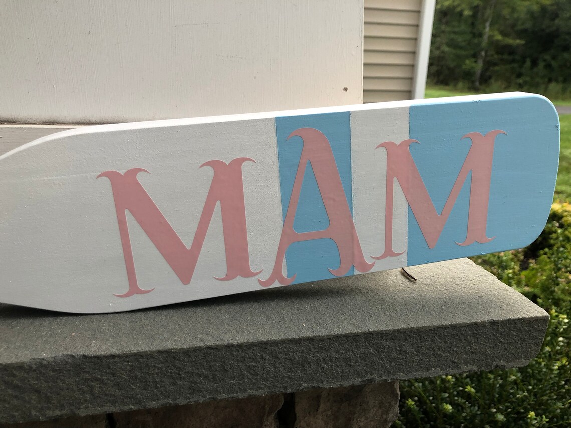 Oar Wall Decor White and Red Oar Personalized Oar Monogram | Etsy