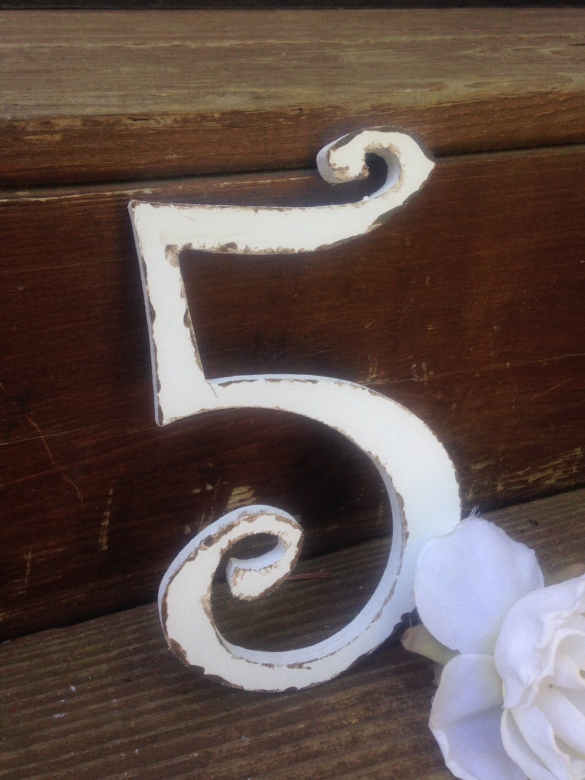 Shabby Chic Wall Decor Shabby Chic Numbers Number Decor | Etsy