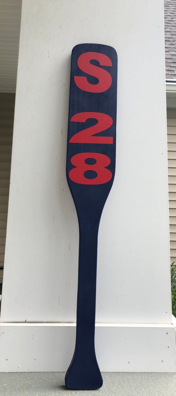 Oar Wall Decor White and Red Oar Personalized Oar Monogram - Etsy