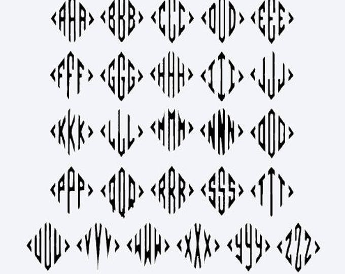 Gothic Font, ONE LETTER ONLY, Name Decal, Personalized, Monogram, Car ...