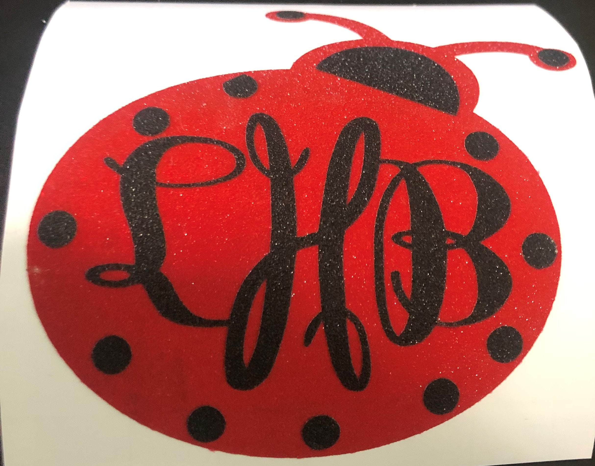 Ladybug Decal Ladybug Vinyl Monogram Car Decal Laptop | Etsy