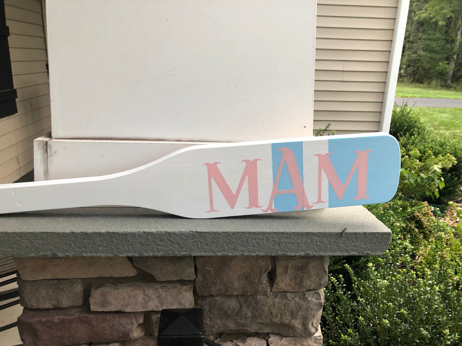 Oar Wall Decor White and Red Oar Personalized Oar Monogram | Etsy