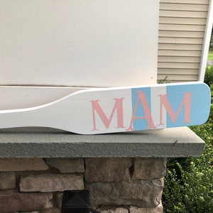 Oar, Wall Decor, White and Red Oar, Personalized Oar, Monogram Oar ...