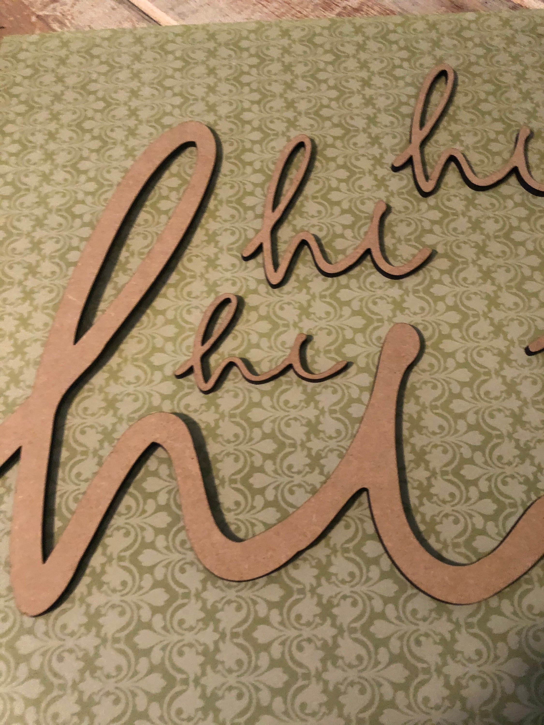 HI Sign, Wall Deocr, Front Door Sign, Greetings Sign, Wood Sign, Spring ...
