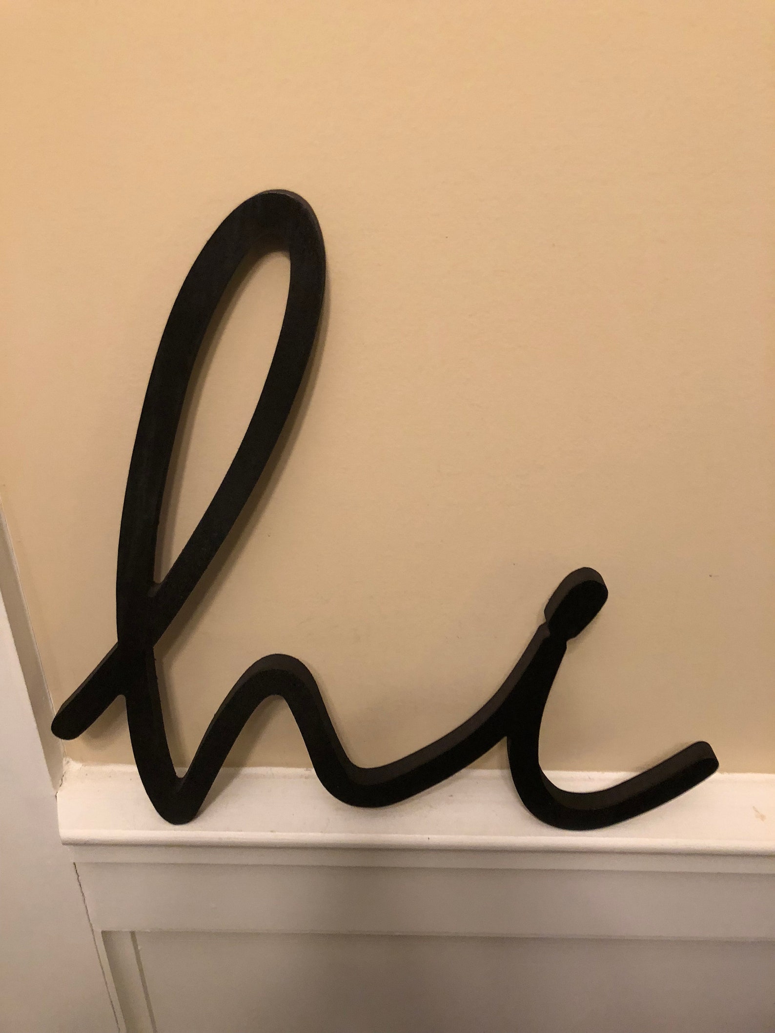 HI Sign Wall Deocr Front Door Sign Greetings Sign Wood | Etsy