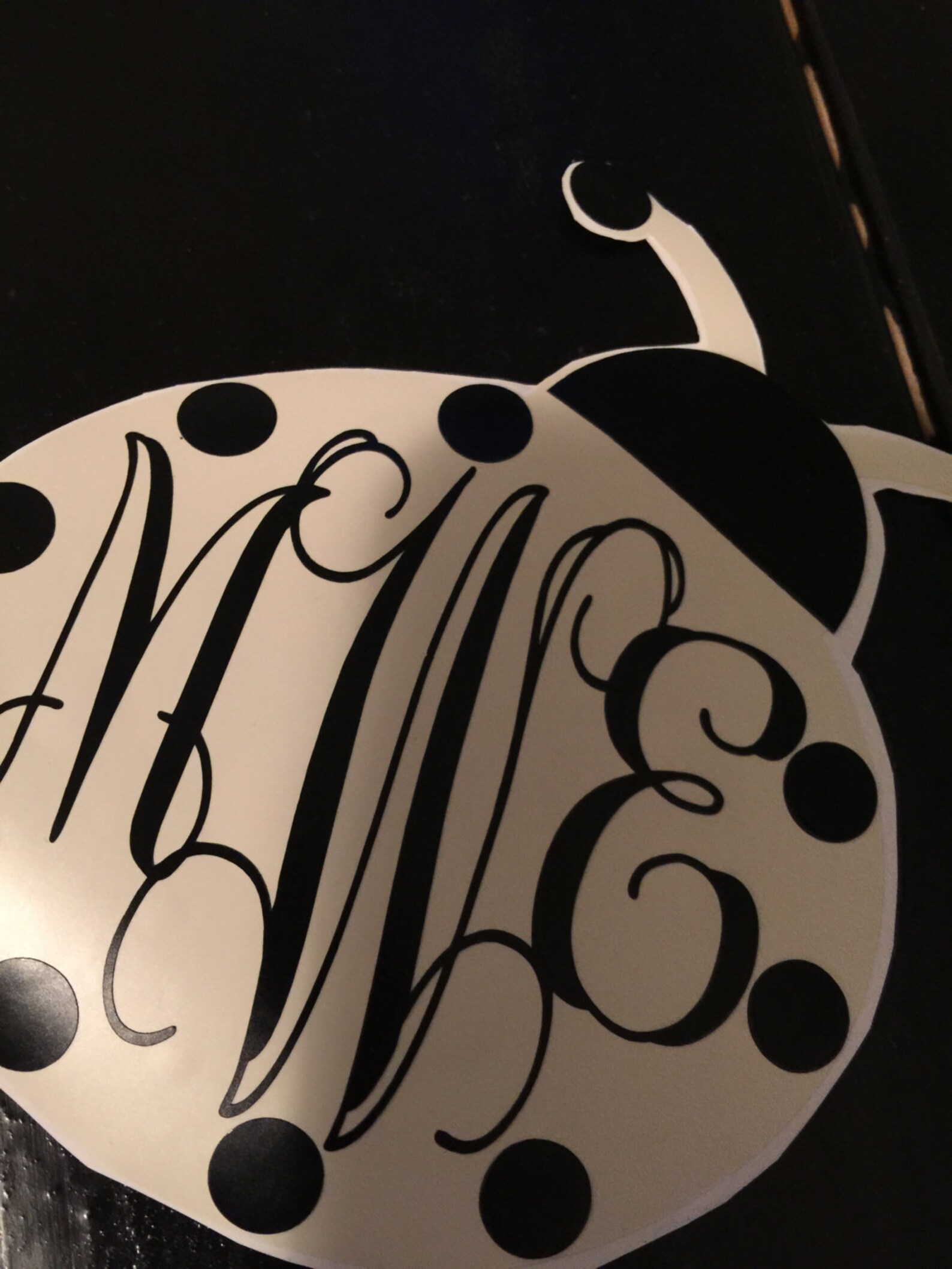 Ladybug Decal Ladybug Vinyl Monogram Car Decal Laptop - Etsy