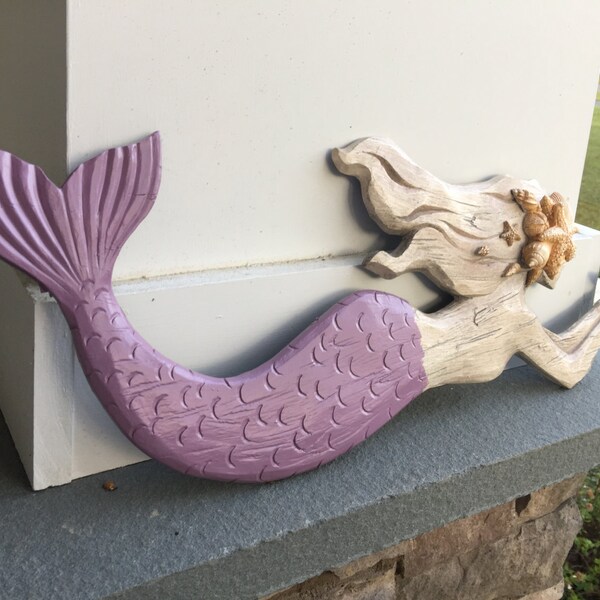 Wood Mermaid Wall Decor - Etsy