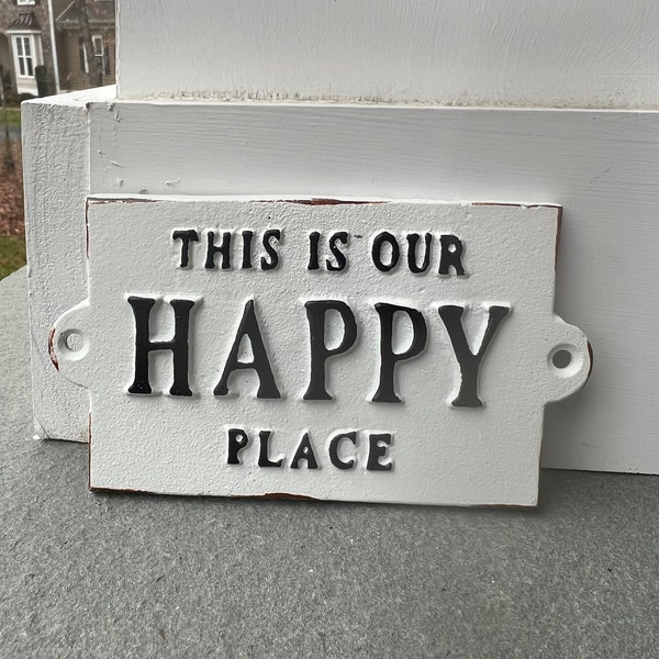 Happy Place Sign - Etsy