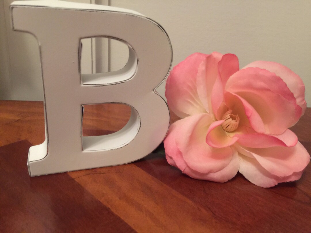 Shabby Chic Letter Wall Decor, Monogram, Pick Your Letter and Color - Etsy