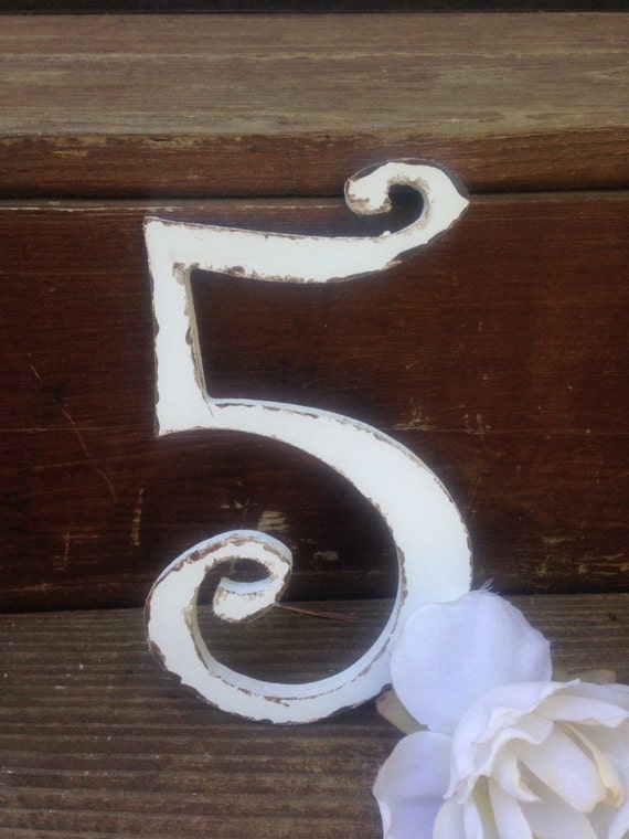 Shabby Chic Wall Decor Shabby Chic Numbers Number Decor | Etsy