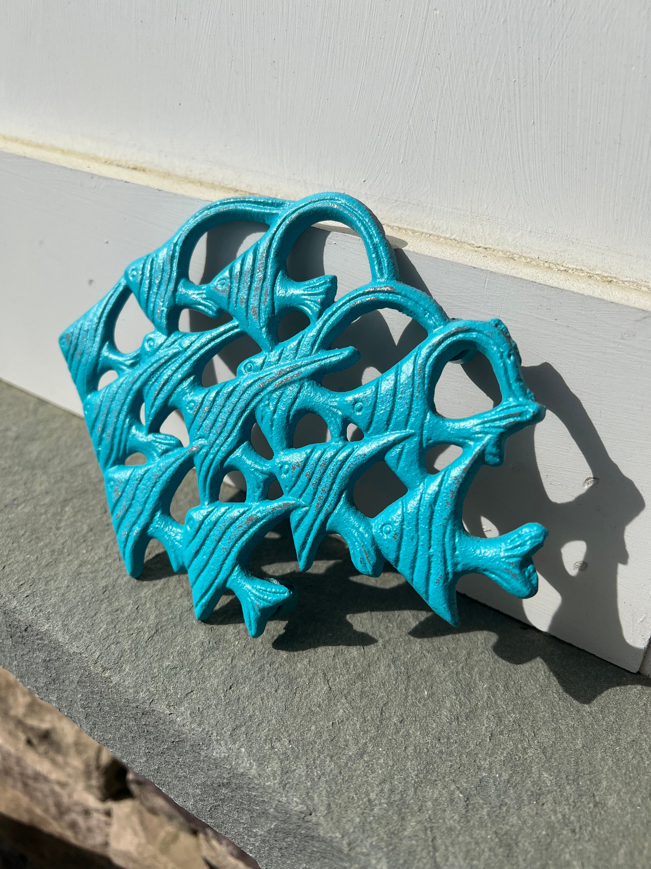 Cast Iron Decorative Metal School of Fish Kitchen Trivet 6.5" - Etsy