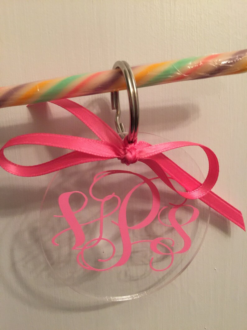 Keychain Name Decal Personalized Monogram Vine Letters | Etsy