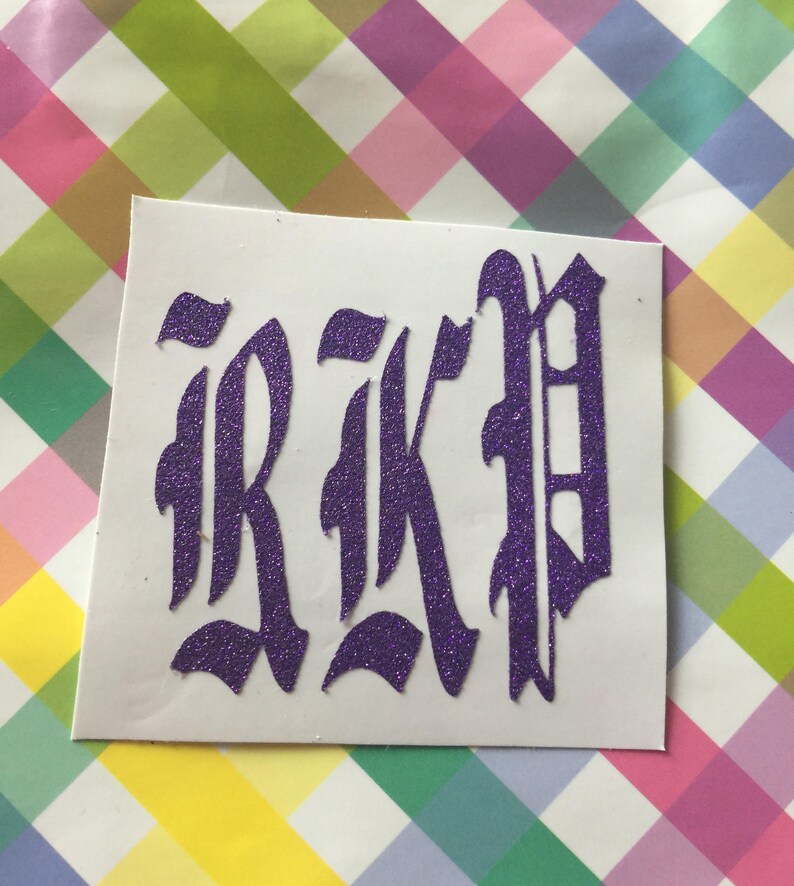 Gothic Font, Name Decal, Personalized, Monogram, Car Decal, Laptop ...