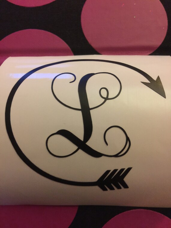 Arrow Decal Name Decal Personalized Monogram Car Decal | Etsy