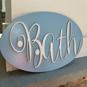 Bath Sign, Wall Decor, Bathroom Wall Decor, Home Decor - Etsy