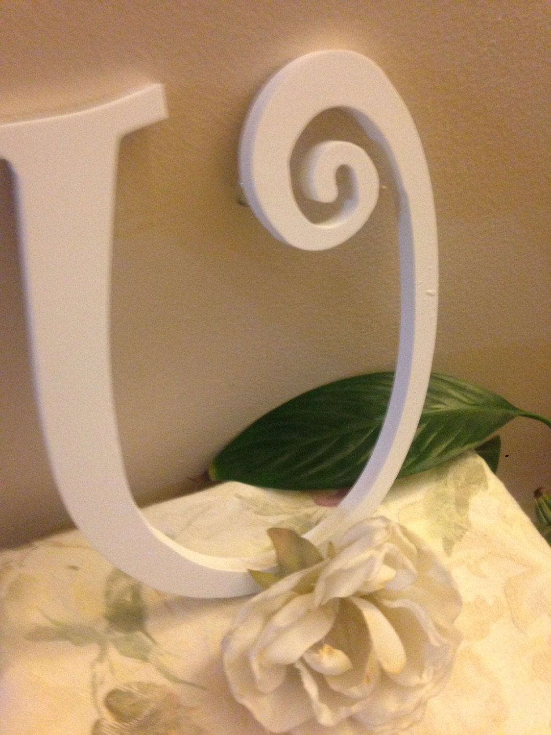 Shabby Chic Wall Decor Shabby Chic Letter Monogrammed | Etsy