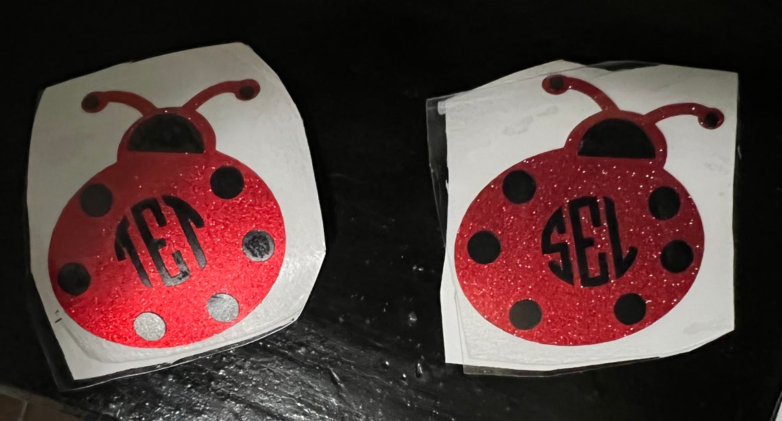 Ladybug Decal Ladybug Vinyl Monogram Car Decal Laptop - Etsy