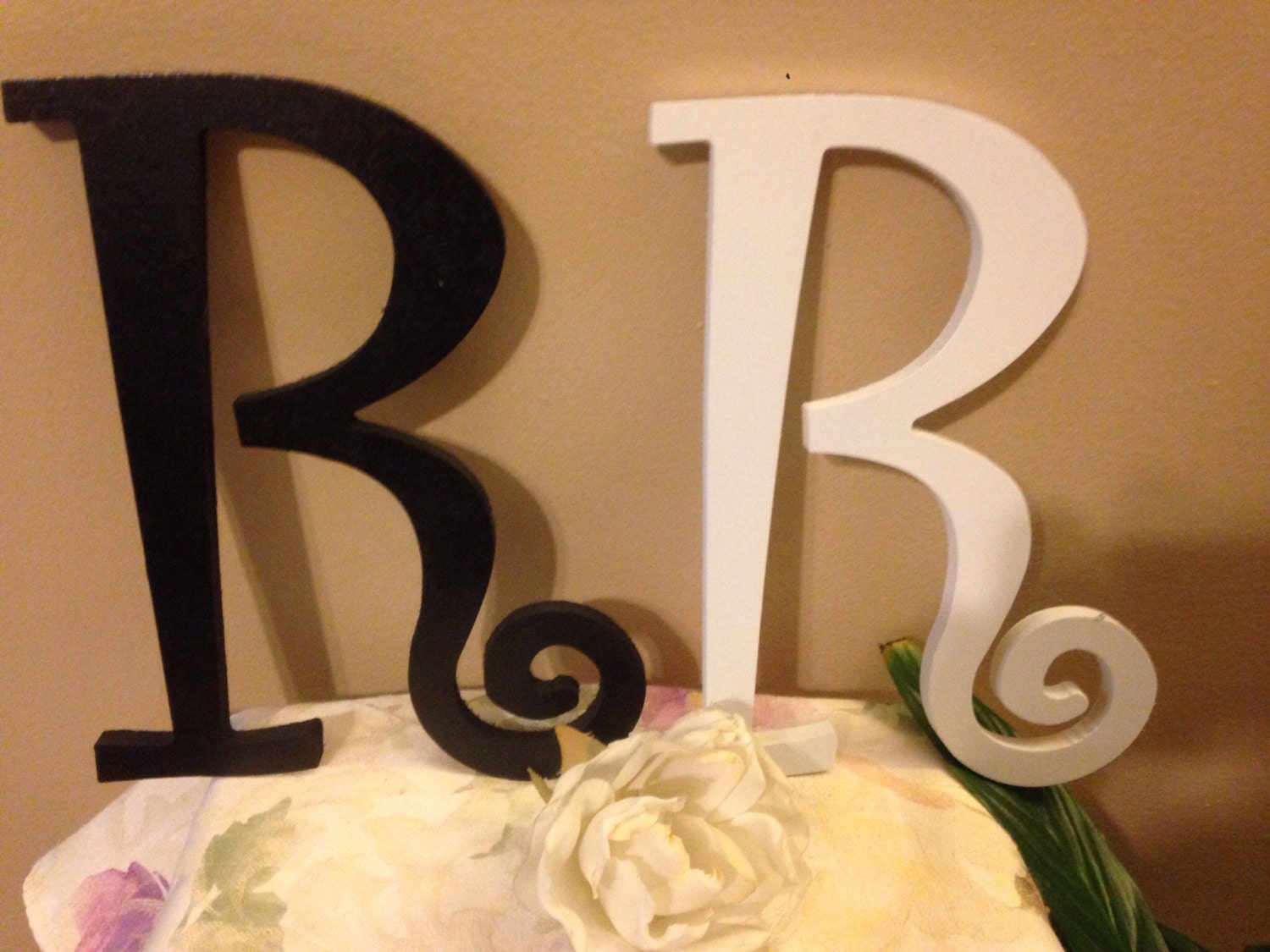 Shabby Chic Wall Decor Shabby Chic Letter Monogrammed 2 | Etsy