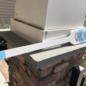 Oar/ Wall Decor/ White and Blue Oar/ Personalized Oar/ Monogram Oar ...