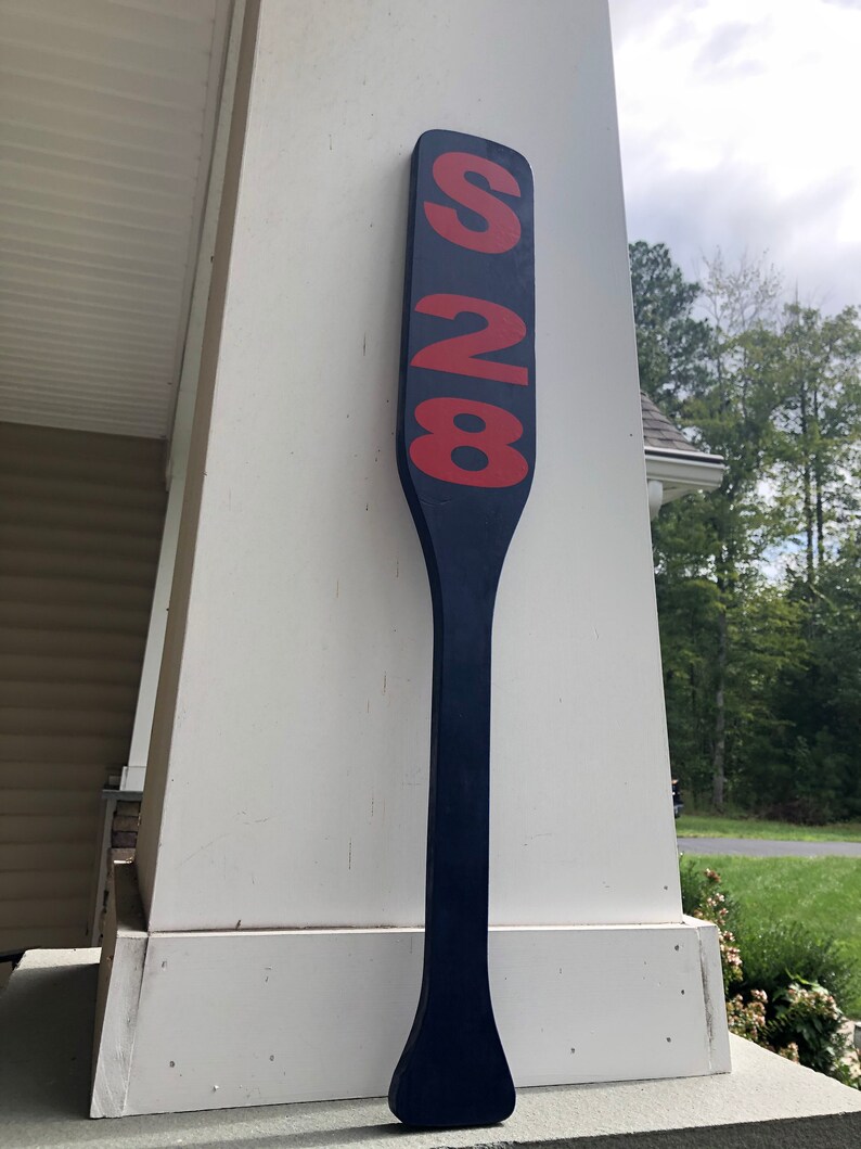 Oar Wall Decor White and Red Oar Personalized Oar Monogram - Etsy