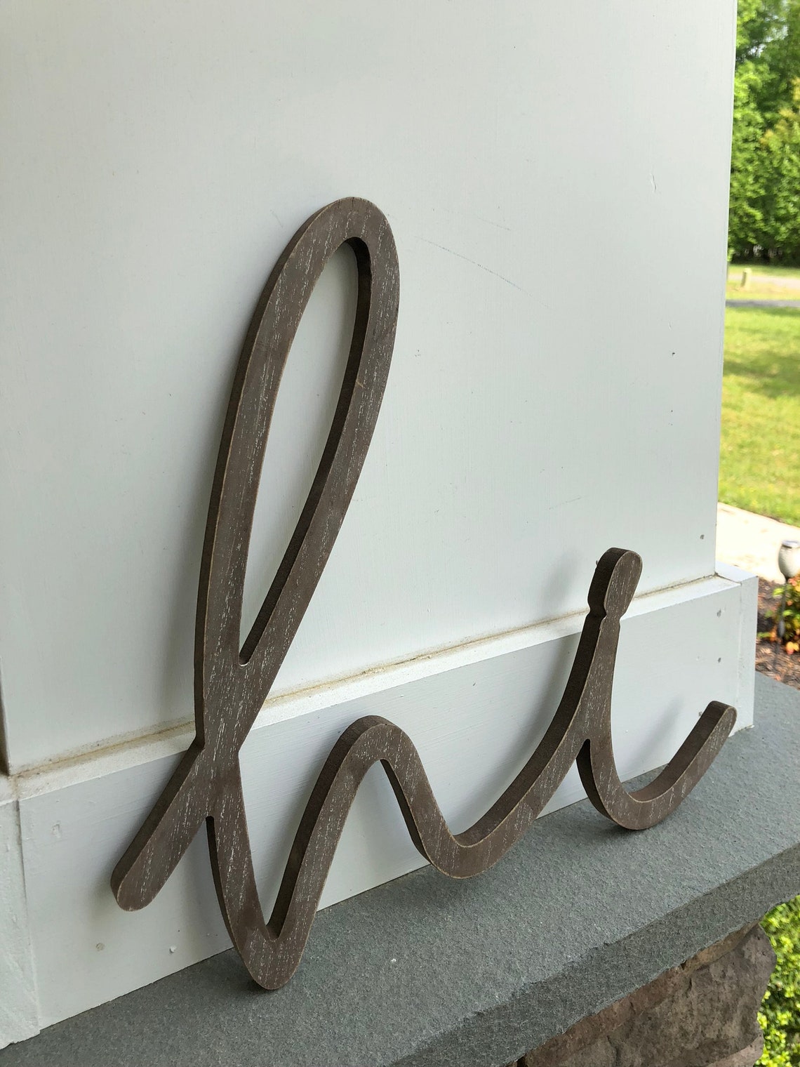 HI Sign Wall Deocr Front Door Sign Greetings Sign Wood | Etsy