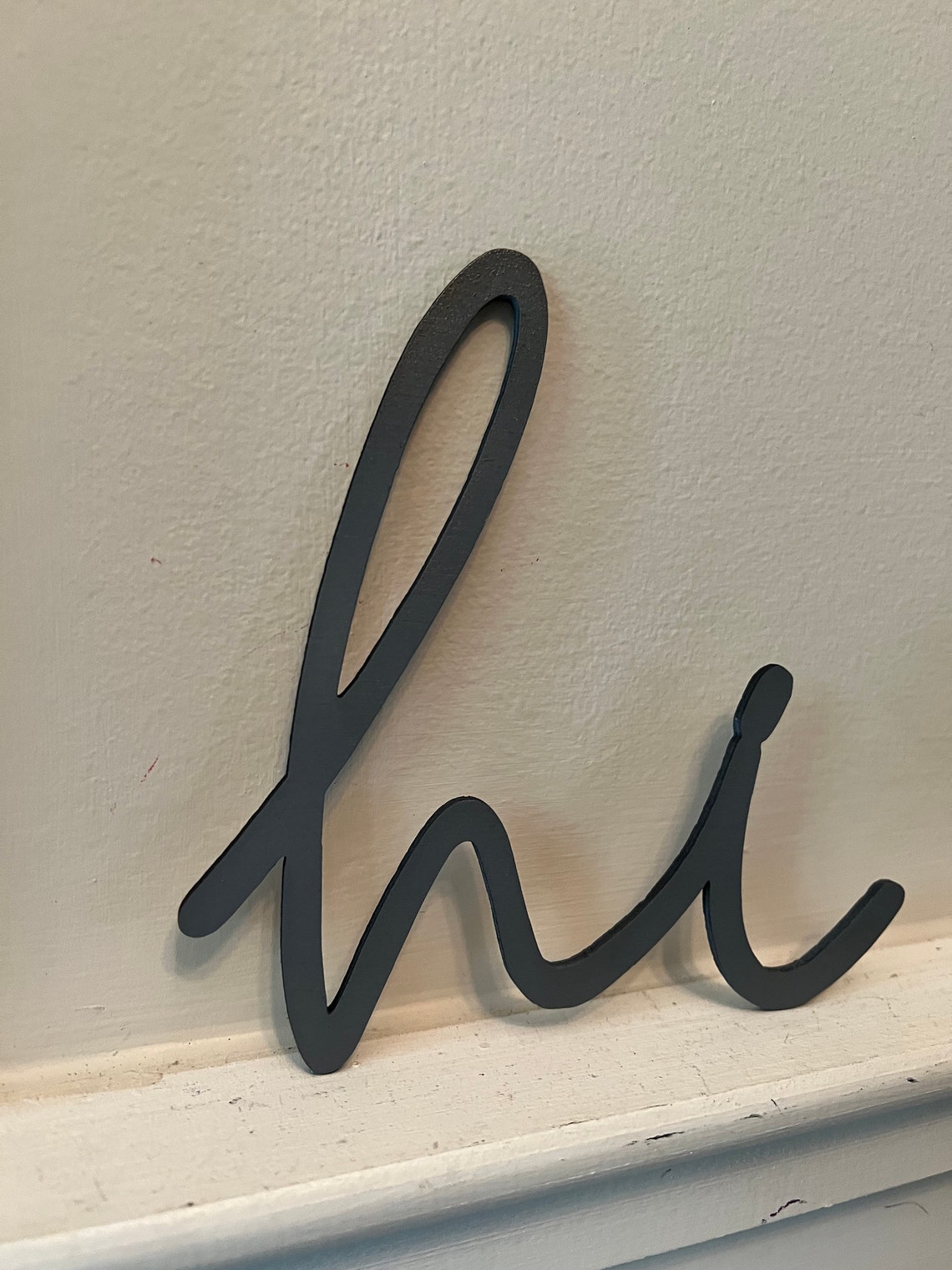 HI Sign Wall Deocr Front Door Sign Greetings Sign Wood - Etsy