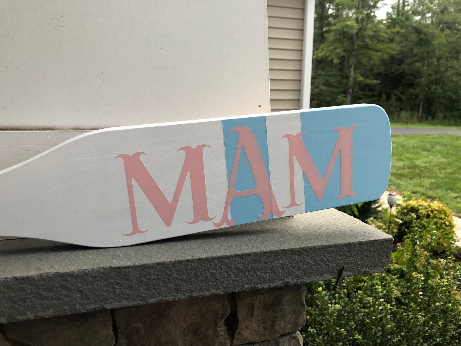 Oar Wall Decor White and Red Oar Personalized Oar Monogram | Etsy