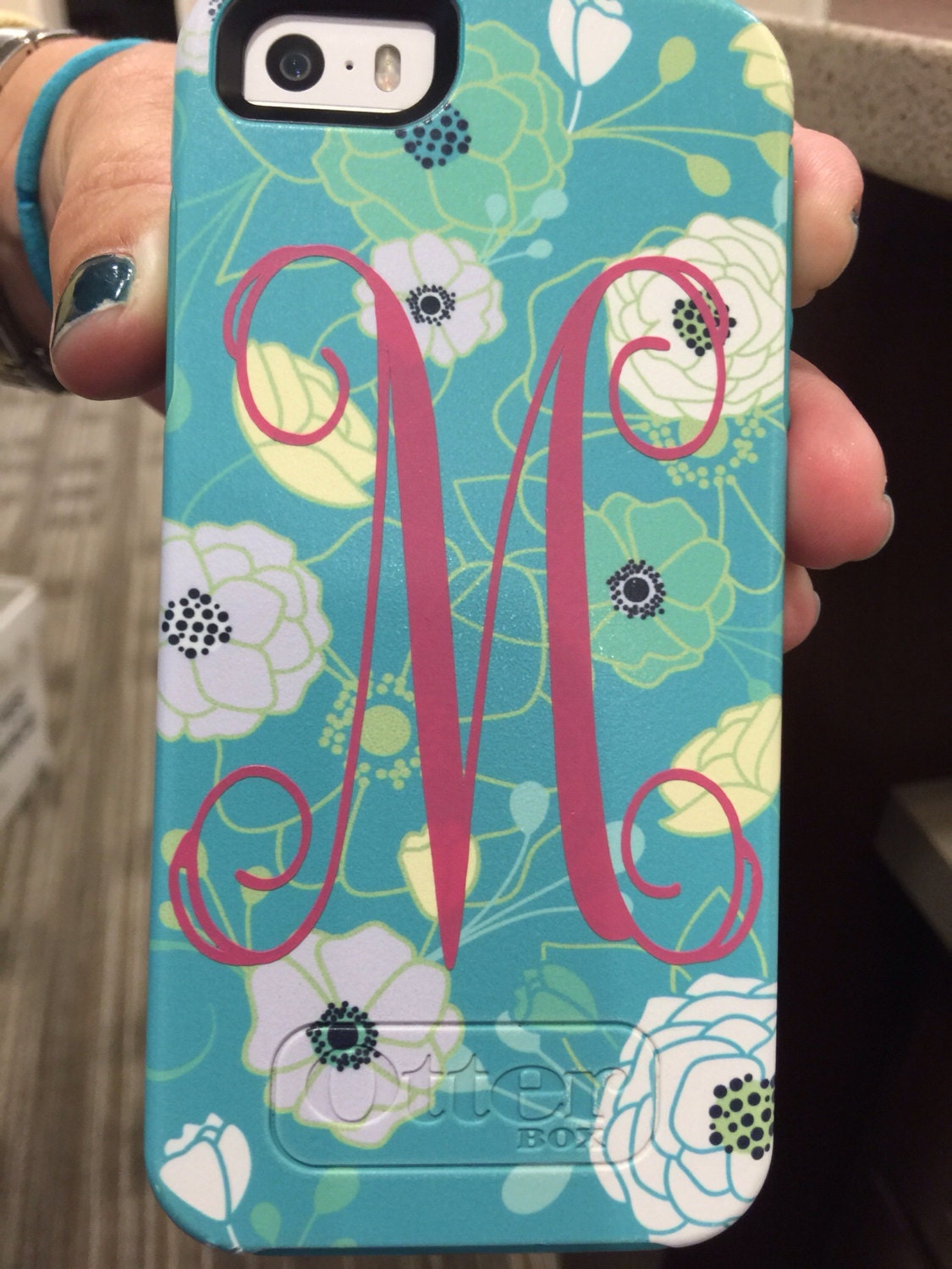 Monogram, iPhone Decal, Laptop Decal, Vinyl Lettering, Vine Monogram ...