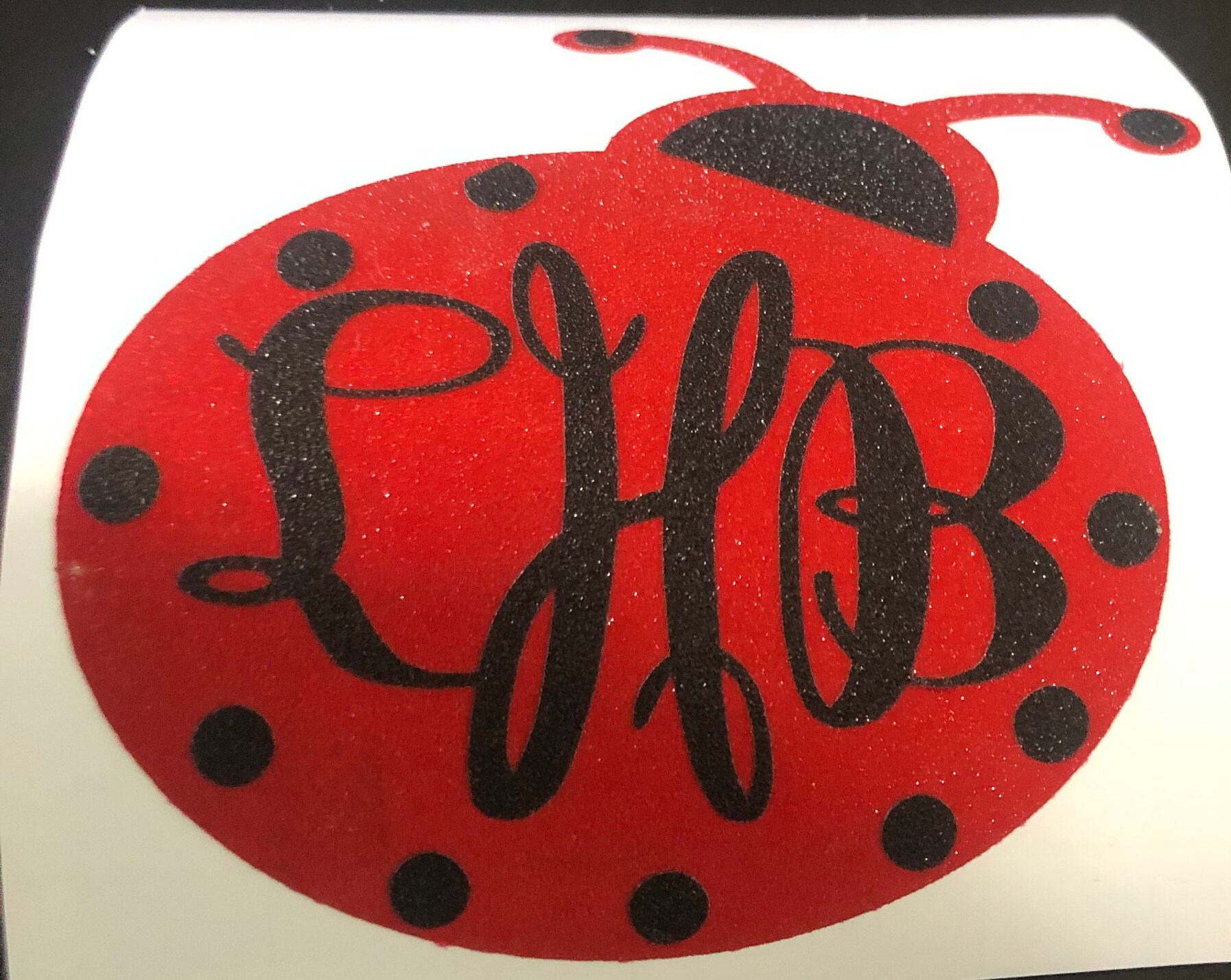 Ladybug Decal Ladybug Vinyl Monogram Car Decal Laptop | Etsy