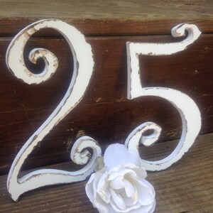 Shabby Chic Wall Decor, Shabby Chic Numbers, Number Decor - Etsy