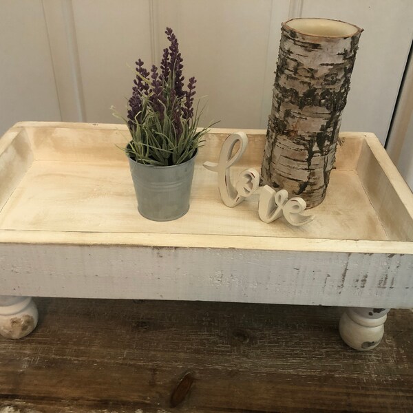 Decorative Shabby Chic Table Tray With Feet - Etsy