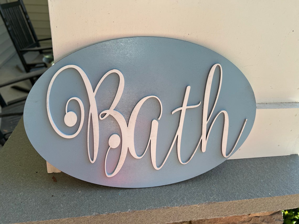 Bath Sign, Wall Decor, Bathroom Wall Decor, Home Decor - Etsy