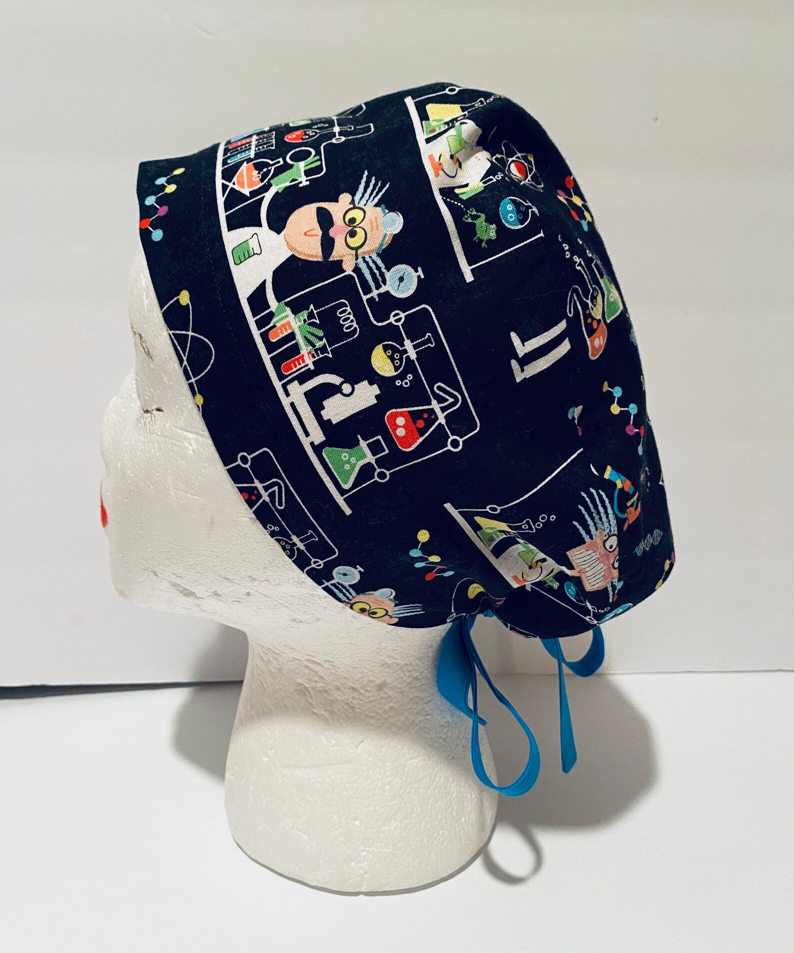 Unisex mad Scientist/chemistry Lab Cotton Scrub Cap, Surgical Hat, OR ...