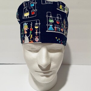 Unisex mad Scientist/chemistry Lab Cotton Scrub Cap, Surgical Hat, OR ...