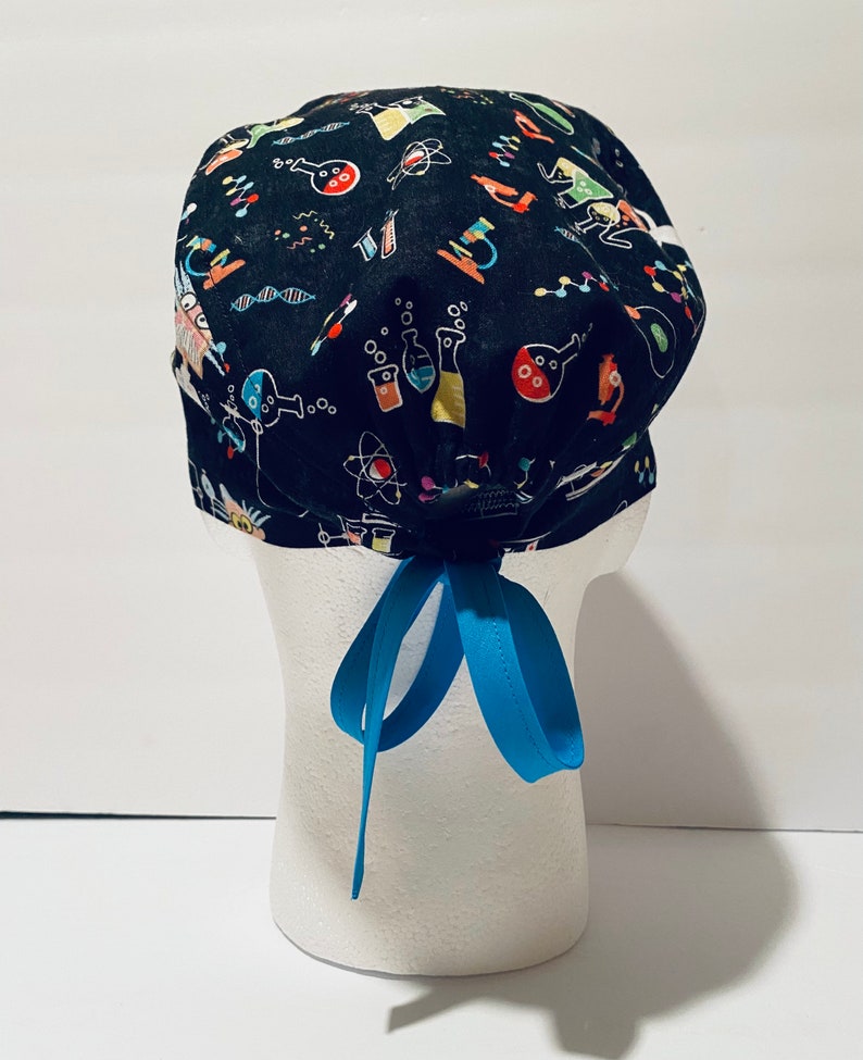Unisex mad Scientist/chemistry Lab Cotton Scrub Cap, Surgical Hat, OR ...
