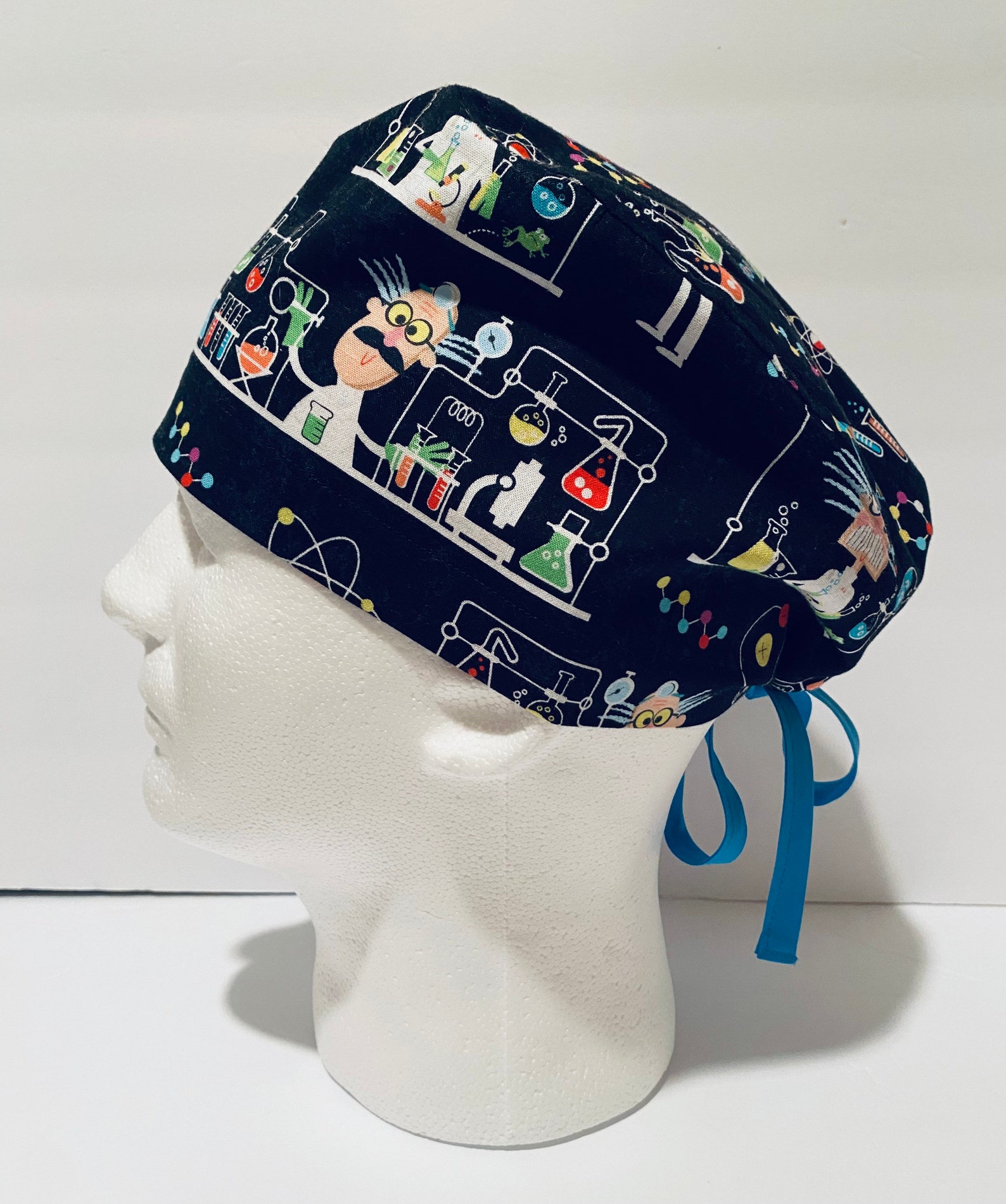 Unisex mad Scientist/chemistry Lab Cotton Scrub Cap, Surgical Hat, OR ...
