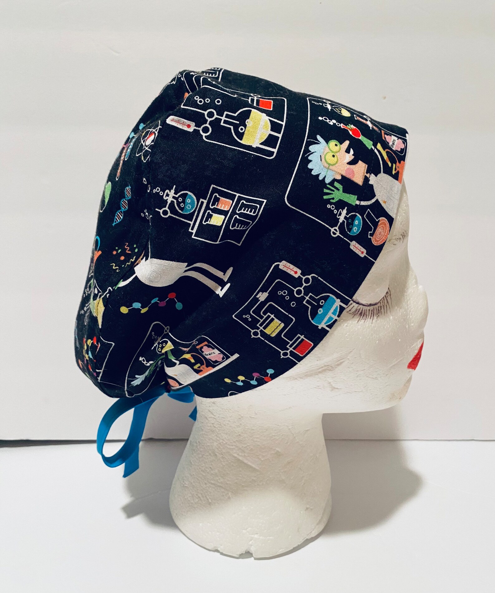 Unisex mad Scientist/chemistry Lab Cotton Scrub Cap, Surgical Hat, OR ...