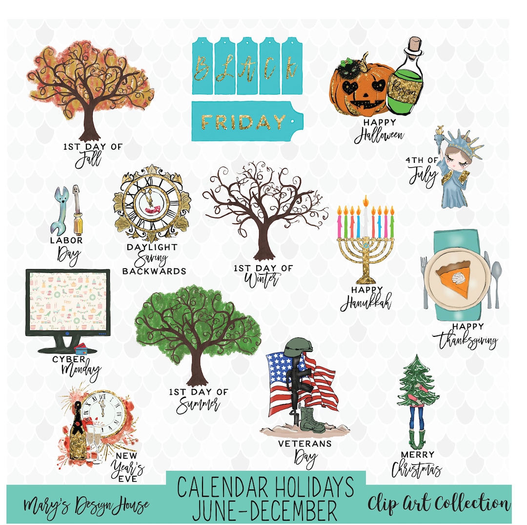 Holiday Icons, Holiday Clipart, Holiday Clip Art, Planner Icons ...