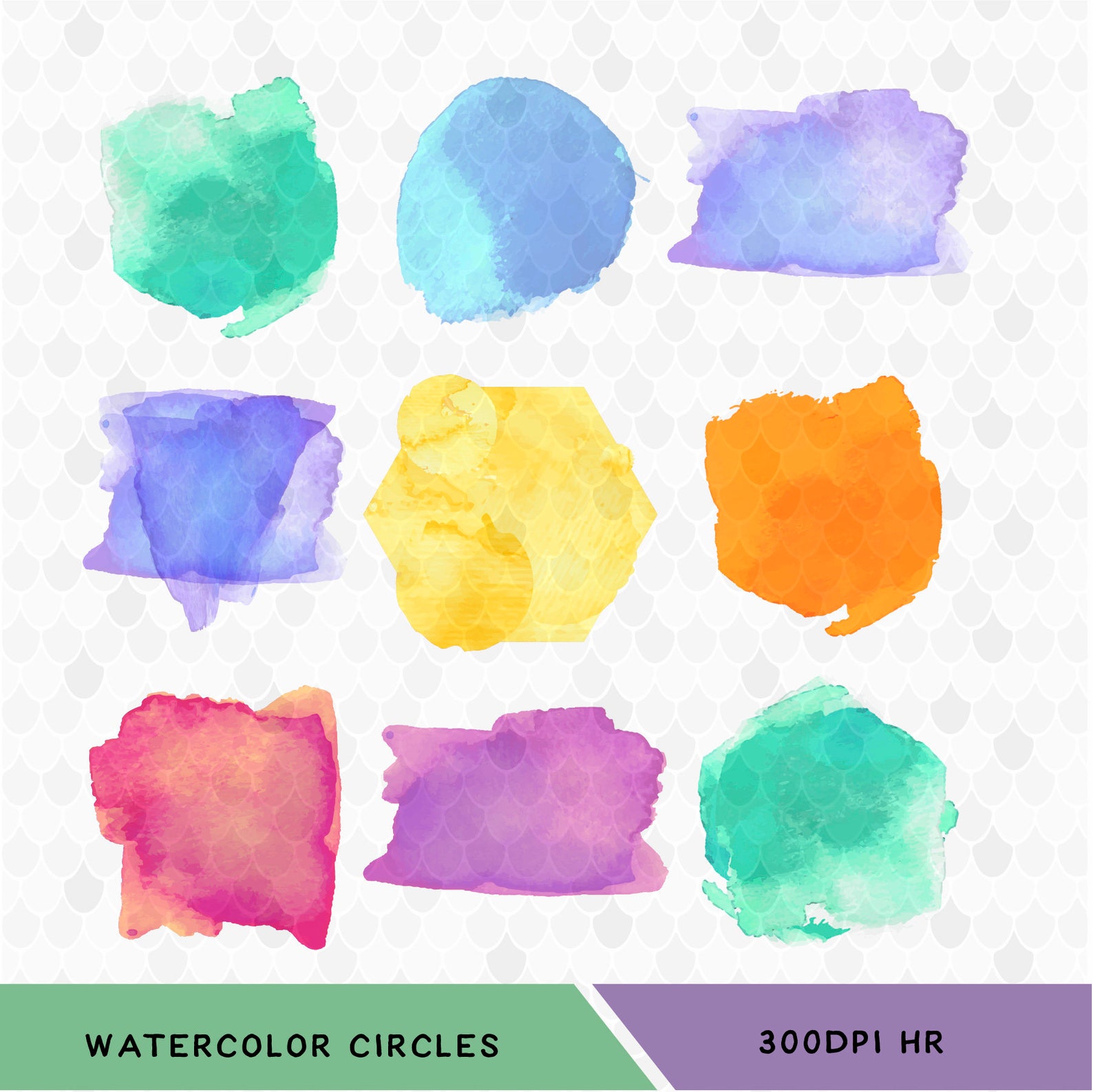 Watercolor Clipart Watercolor Clip Art Decal for Shops | Etsy