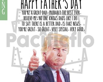 Trump Great Dad Card - Etsy