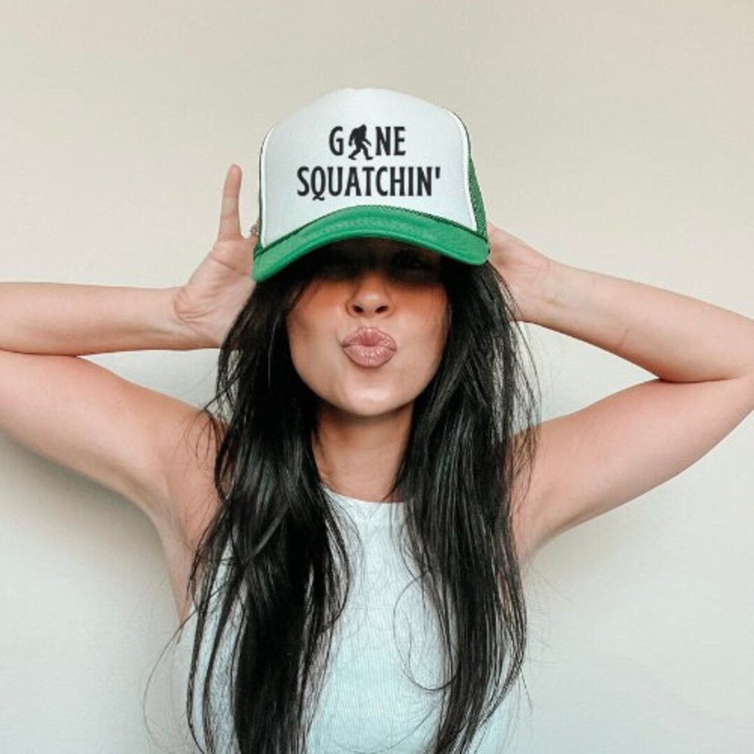 Gone Squatchin' Bigfoot Trucker Hat | Variety of Colors - Etsy