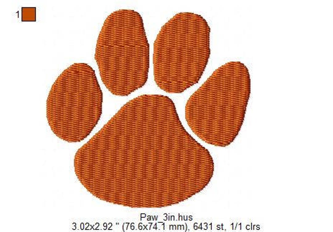 Embroidered Paw Print - Etsy