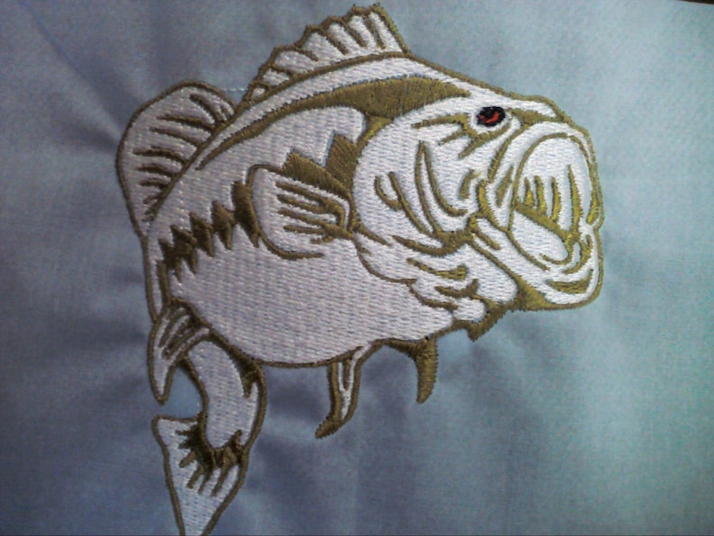 Embroidered Largemouth Bass Design - Etsy